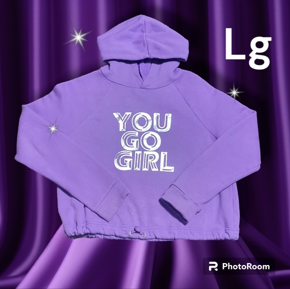 Athletic Works | Shirts & Tops | Lg Girls Purple You Go Girl Pullover ...